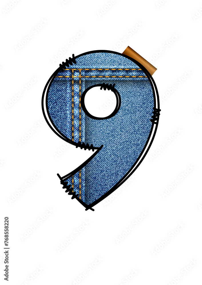 Doodle Alphabets, Blue Denim Alphabet, Denim Alphabet, Doodle Denim ...