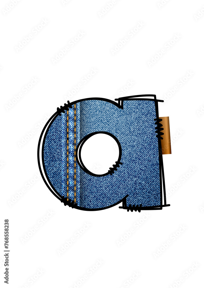 Doodle Alphabets, Blue Denim Alphabet, Denim Alphabet, Doodle Denim ...