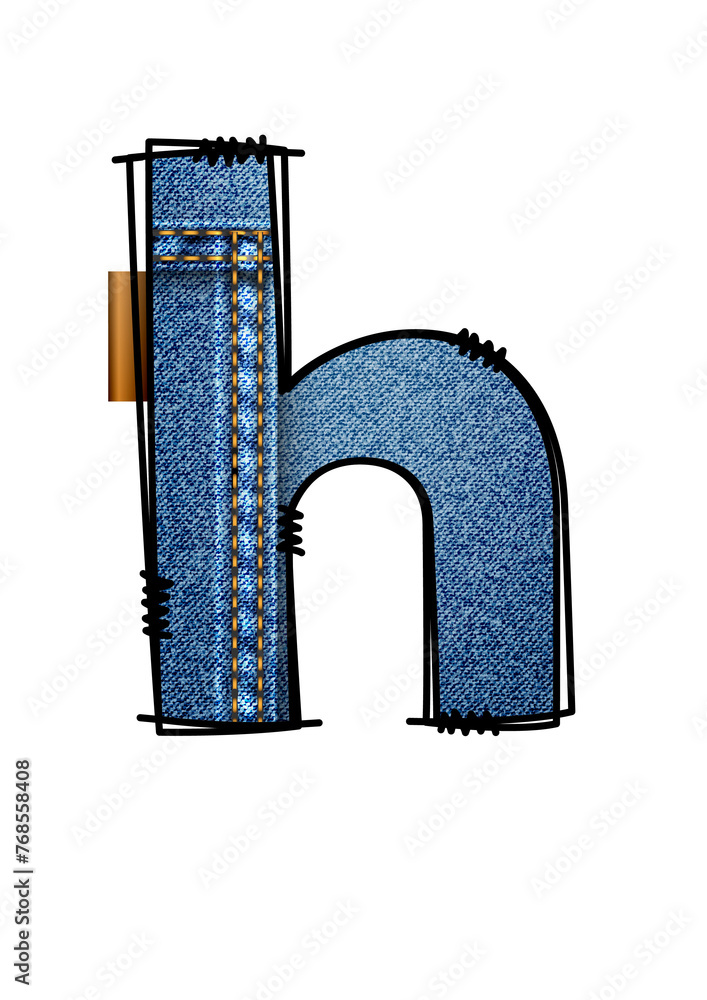 Doodle Alphabets, Blue Denim Alphabet, Denim Alphabet, Doodle Denim ...