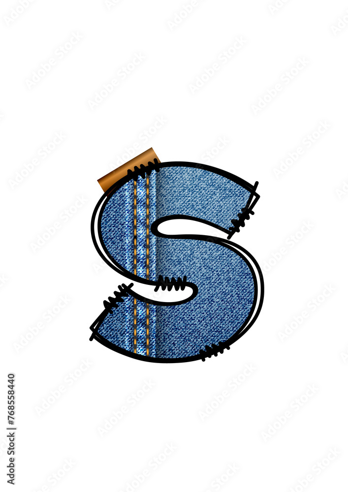 Doodle Alphabets, Blue Denim Alphabet, Denim Alphabet, Doodle Denim ...