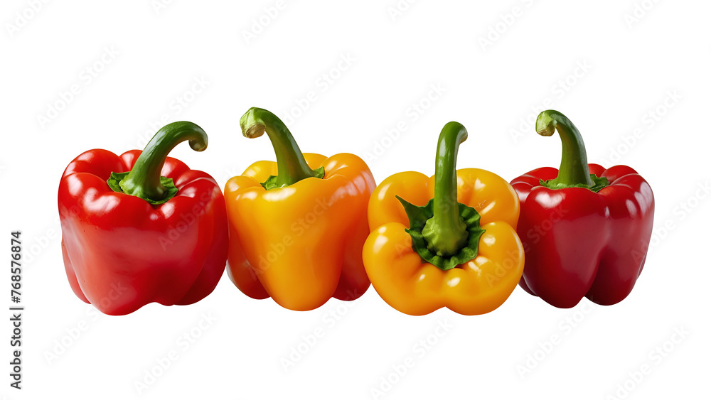 Capsicum png Bell peppers png colorful capsicum png Paprika png red and ...