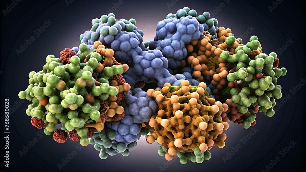 Detailed 3D Model Illustrating Enzyme-Substrate Interaction: Exploring ...