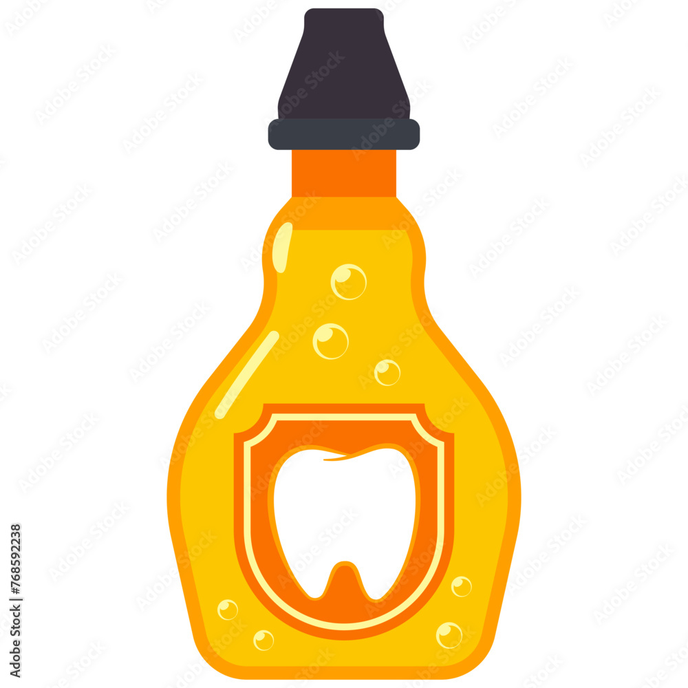 Mouthwashes alcohol free vector cartoon illustration isolated on a ...