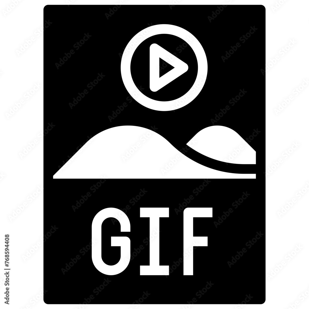 GIF,file extension,loading gif,extension,file.svg Stock Vector | Adobe ...
