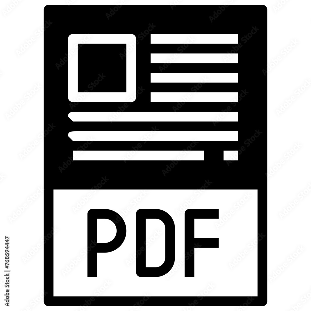 Pdf File Pdf Format Portable Document Format Pdf Document Ui Svg Stock Vector Adobe Stock