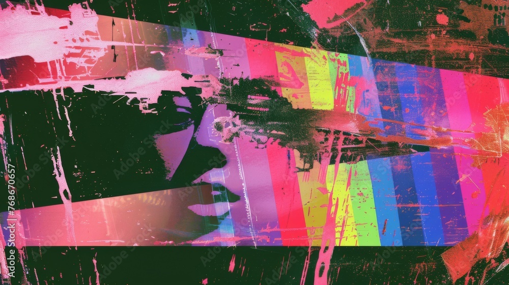 LGBT pride girls, Y2k art for t-shirts and clothes, collage with a ...