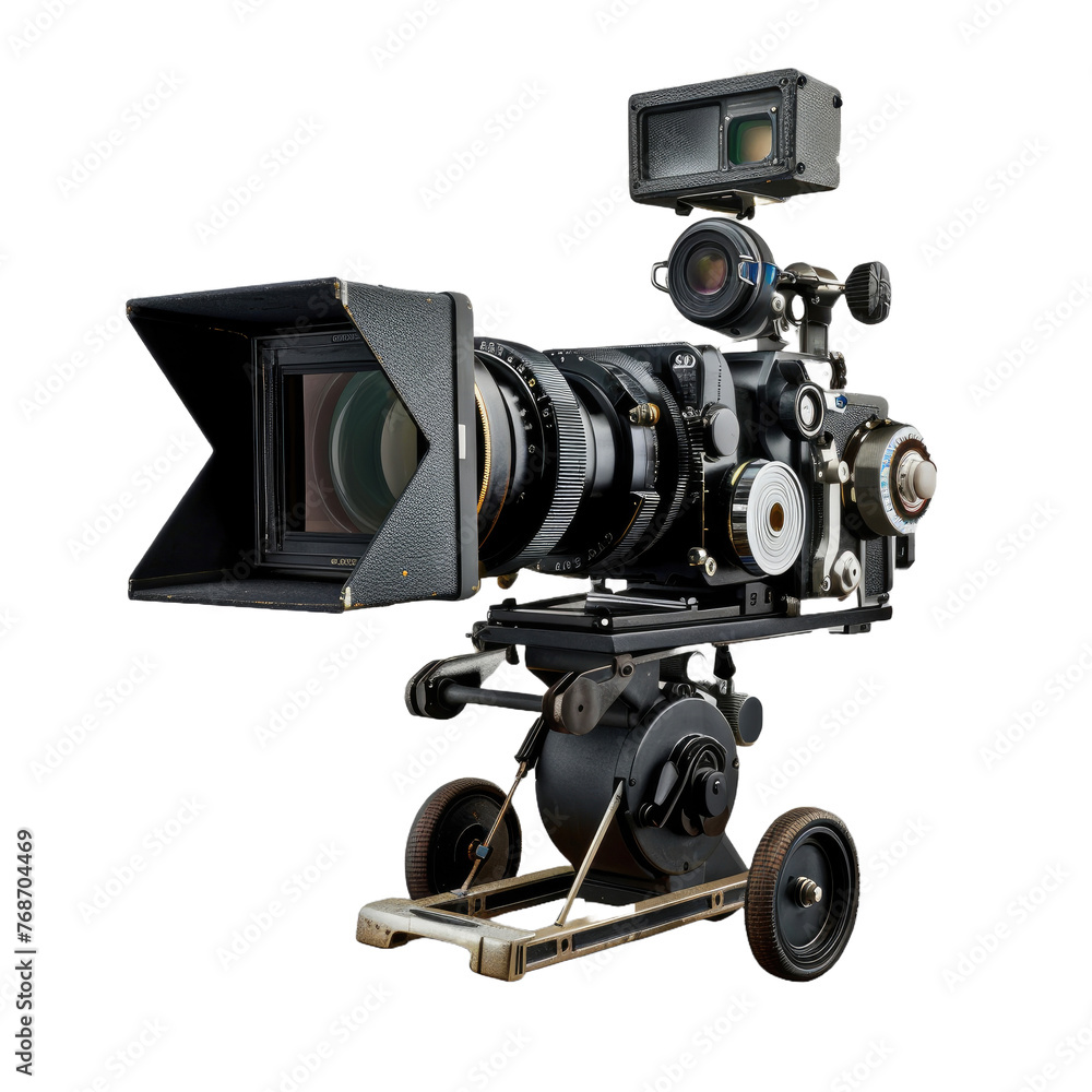 professional film camera, png file of isolated cutout object with ...