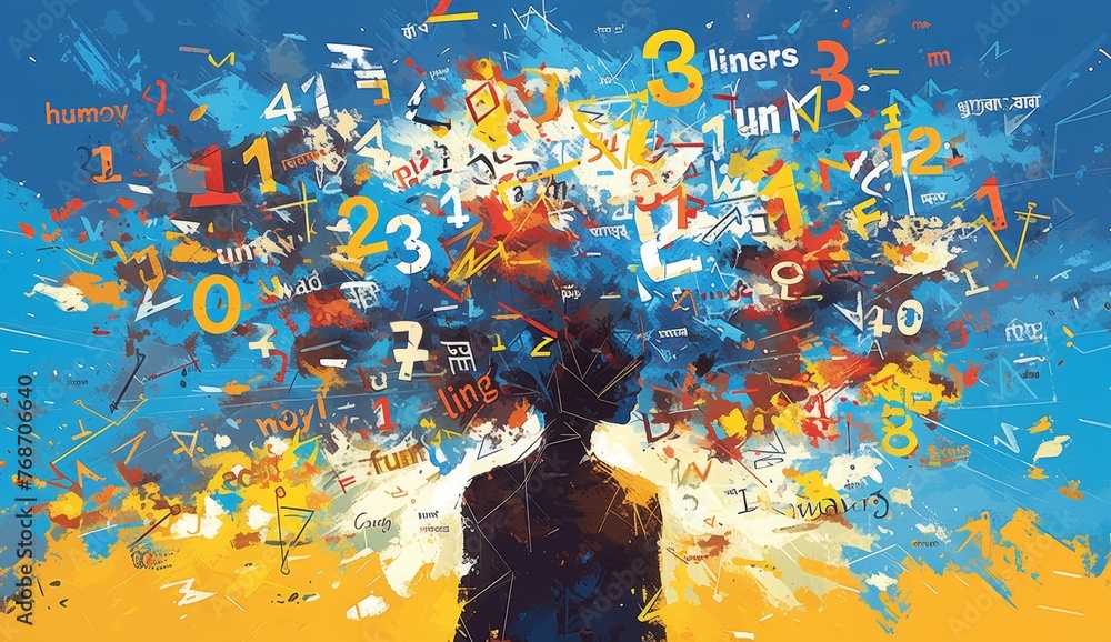 A painting of an Indian woman with the numbers "27" in her hair ...