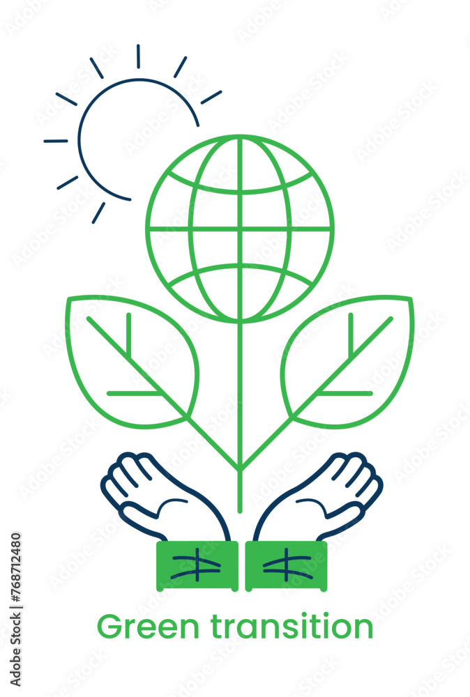 Green transition icon. Alternative clean energy. Transition to ... Green transition icon. Alternative clean energy. Transition to ...