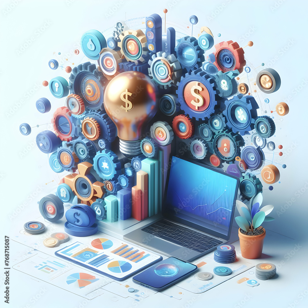 3D flat icon for business as Innovative Investment Strategies in ...