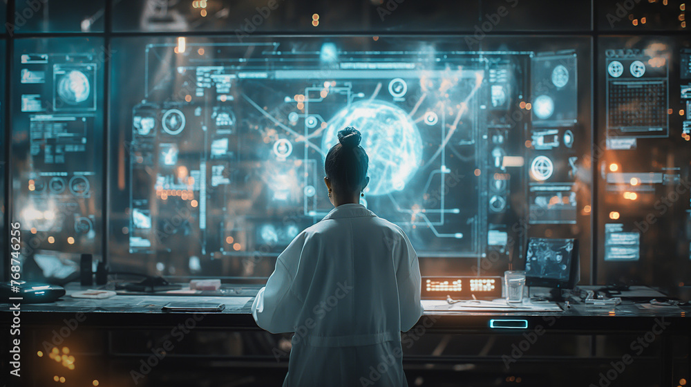 Image of a scientist in a high-tech laboratory. Marvel at the newly ...