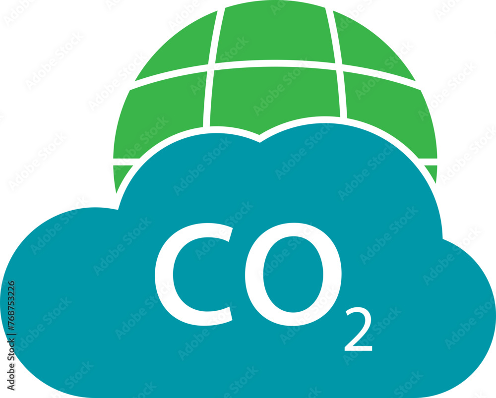 carbon dioxide icon Reduce greenhouse gas emissions Stock Vector ...