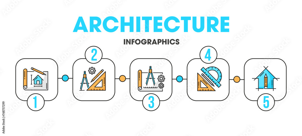 Vetor de Architect development, renovation and interior design ...