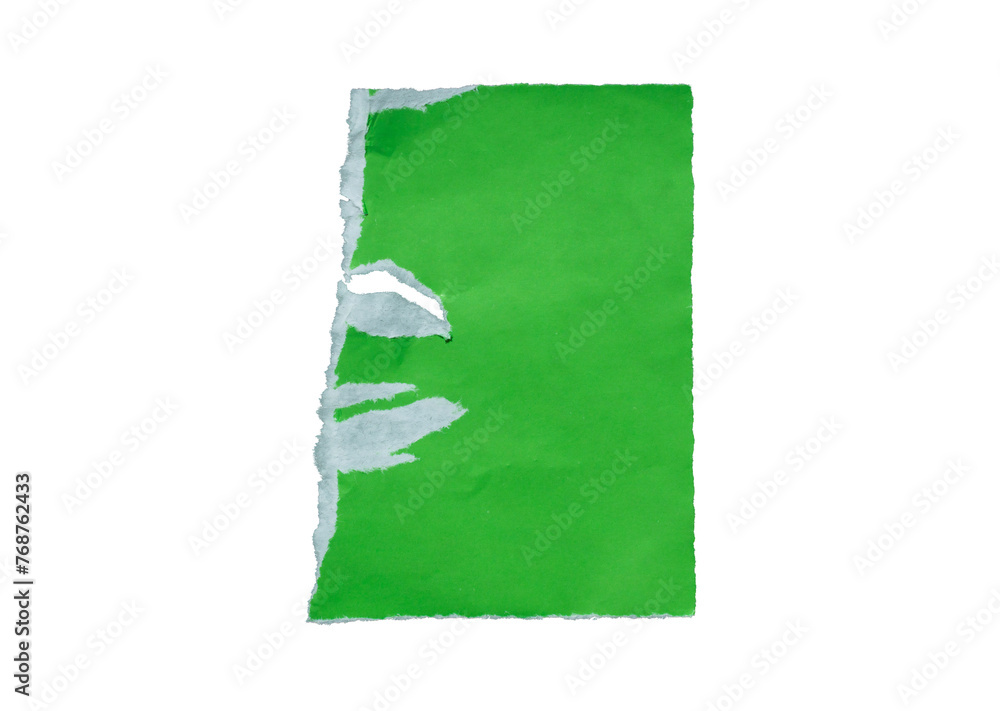 Ripped green paper isolated on transparent background, torn paper png ...