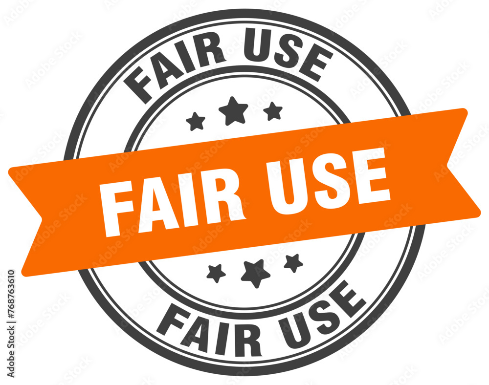 fair use stamp. fair use label on transparent background. round sign ...