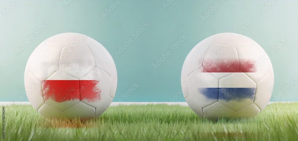 Poland vs Netherlands football match infographic template for Euro 2024 ...