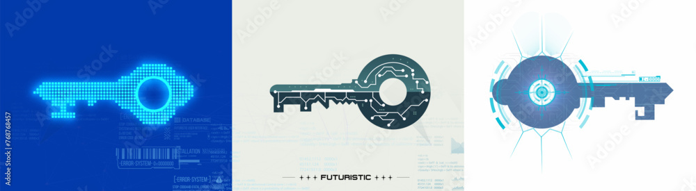 Private keys set. Cybersecurity Key Concepts with Digital Lock ...