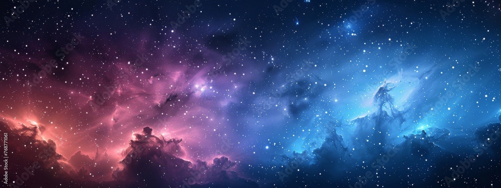 enchantment of a starry night sky with a split background showcasing ...