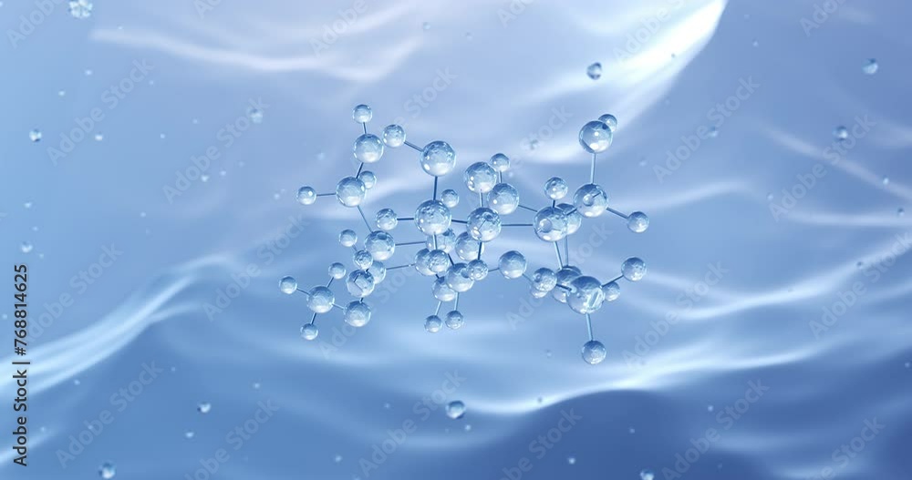 Amylose rotating molecular structure, 3d model of molecule ...