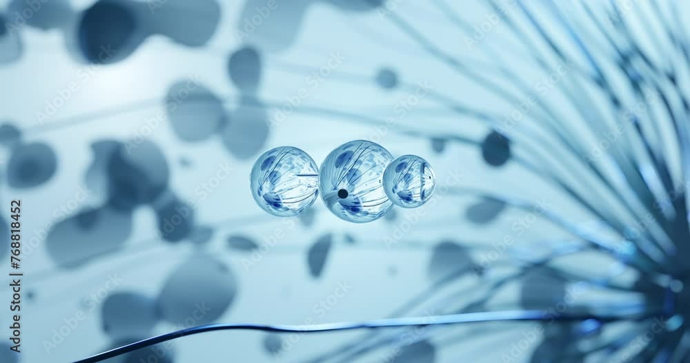 Hydrogen cyanide rotating molecular 3d structure ball-and-stick model ...