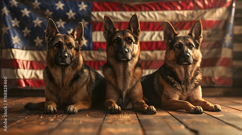 Saluting Bravery: A Tribute to K-9 Veterans on National Flag Day with a ...