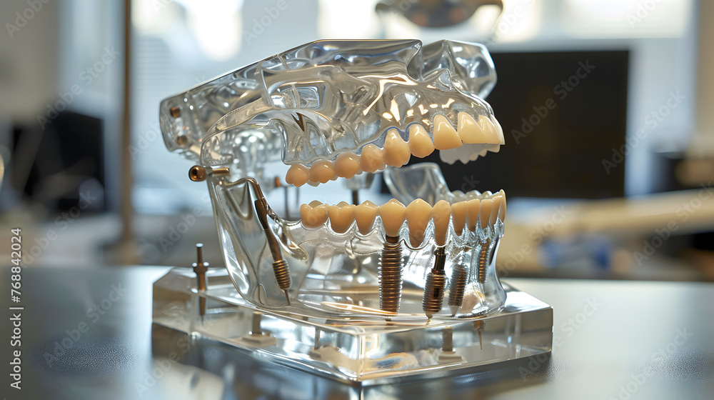 Illuminating Dental Implants: A Transparent Jaw Model Demonstrating ...