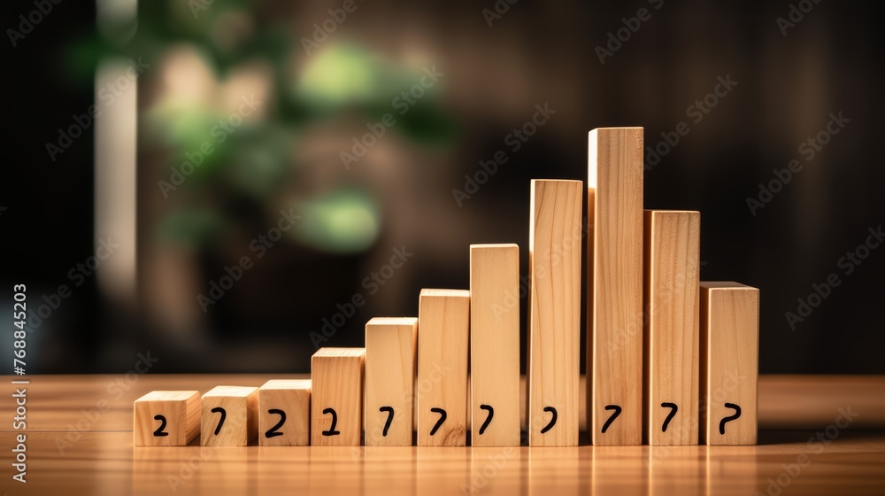 Ascending Wooden Blocks Graph with Question Marks Representing ... Ascending Wooden Blocks Graph with Question Marks Representing ...