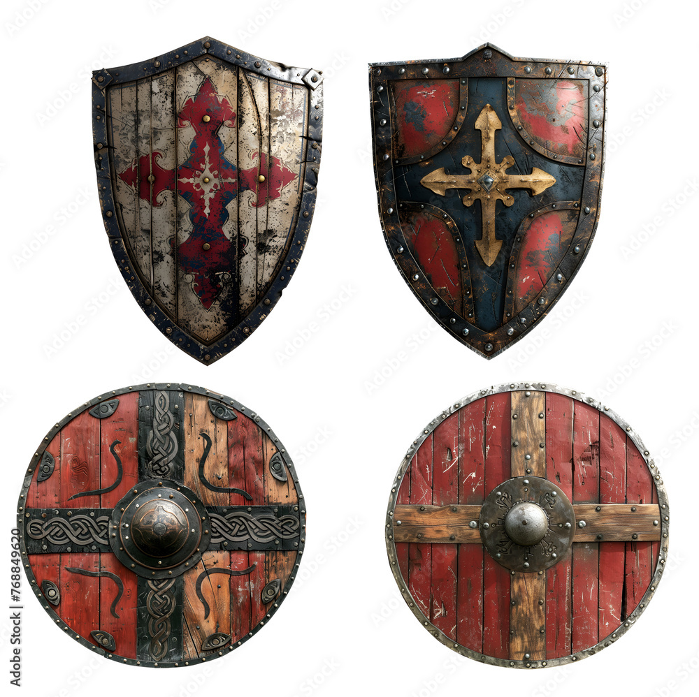 Classic Shield and Round Shield: A Set of Viking and Knight Shields for ...