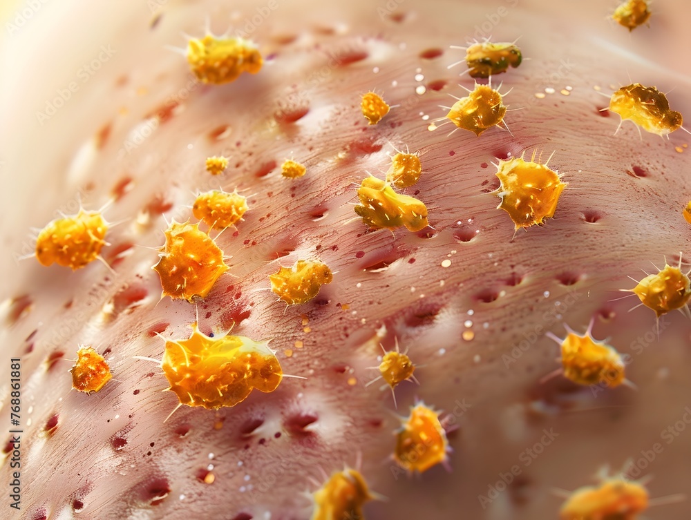 Raised Itchy Welts of Allergic Hives Urticaria Covering Skin Surface ...