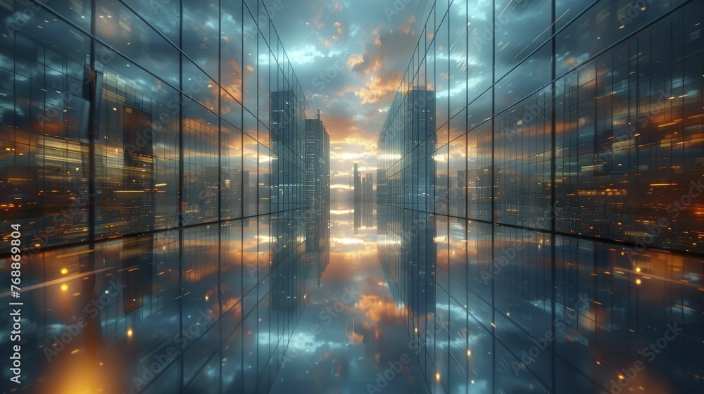 Reflective Mirrored Surface middle space, border frame with Modern ...