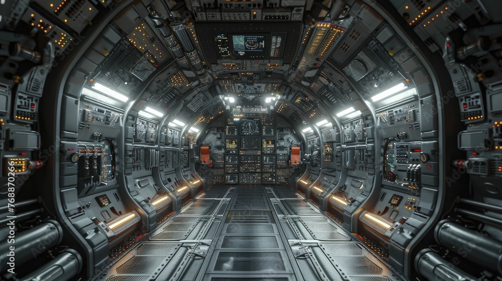 Sleek Titanium middle space, border frame with Aircraft Cockpit theme ...