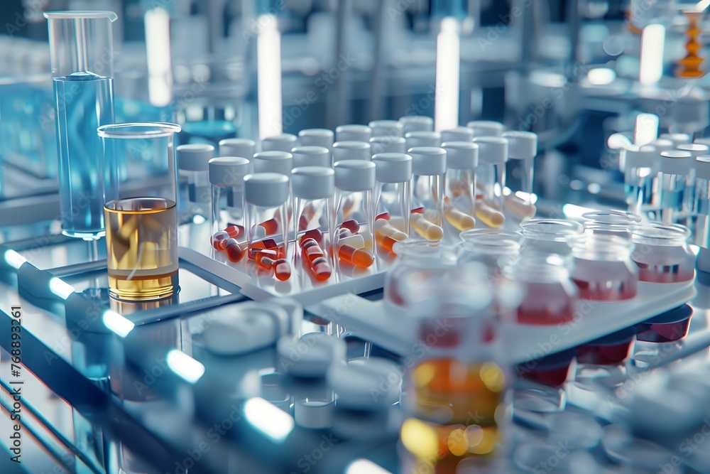 Clinical trial phases visualized through digital models, medication ...