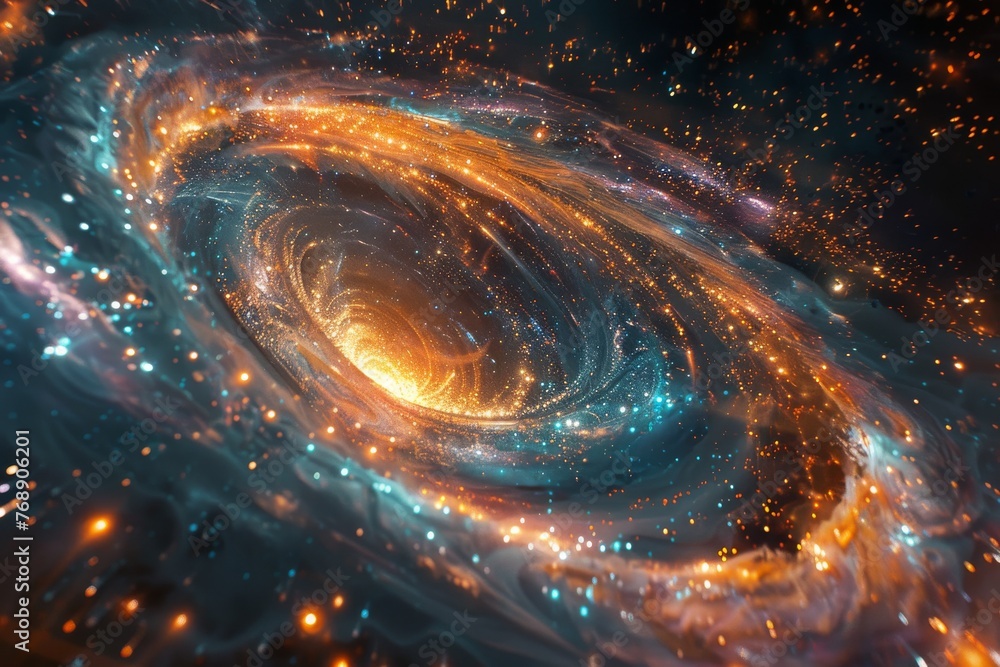 Cosmic compass, intergalactic traveler mapping wormhole routes ...