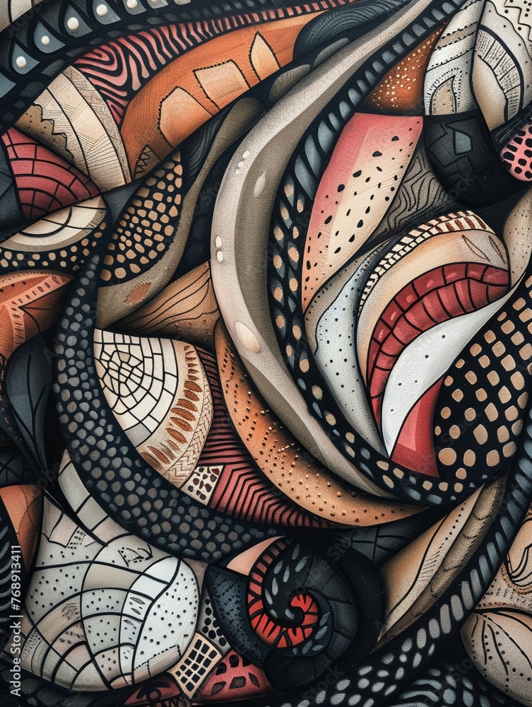 Pain perception,Zentangle inspired patterns,professional color grading ...