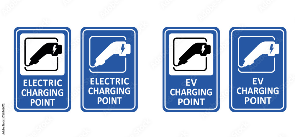 ev charger connector. Filling pump station, cable plugs for auto or car ...