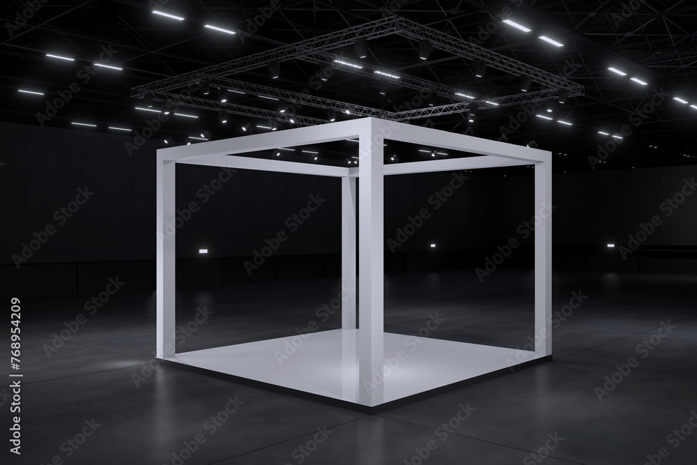 Exhibition stand for mockup and Corporate identity,Display design.Empty ...