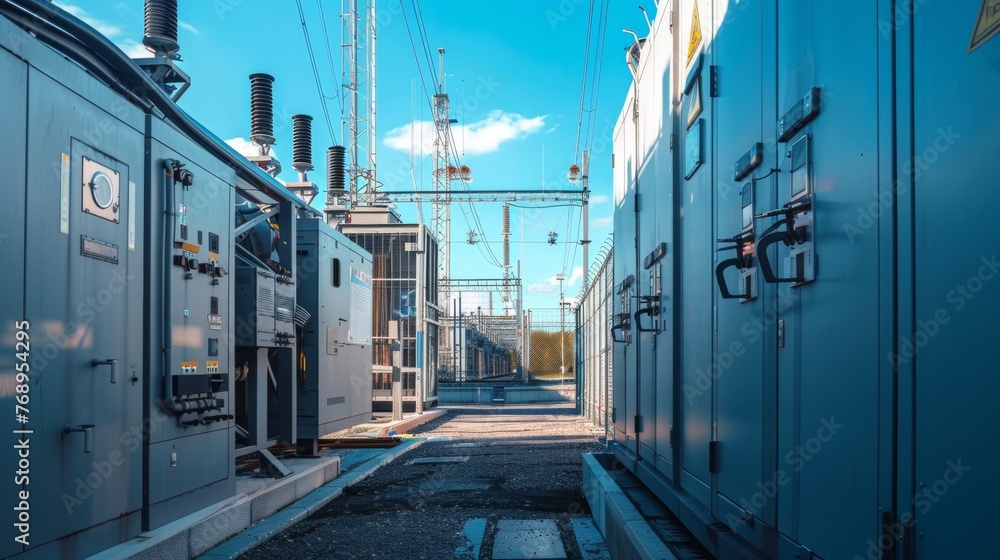 Substation with switchgear a transmission transformers for high voltage ...