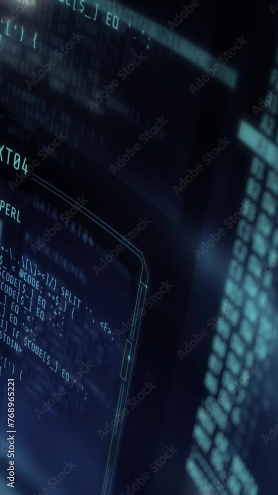 Background animation with scrolling lines of program code. Stock Video | Adobe Stock