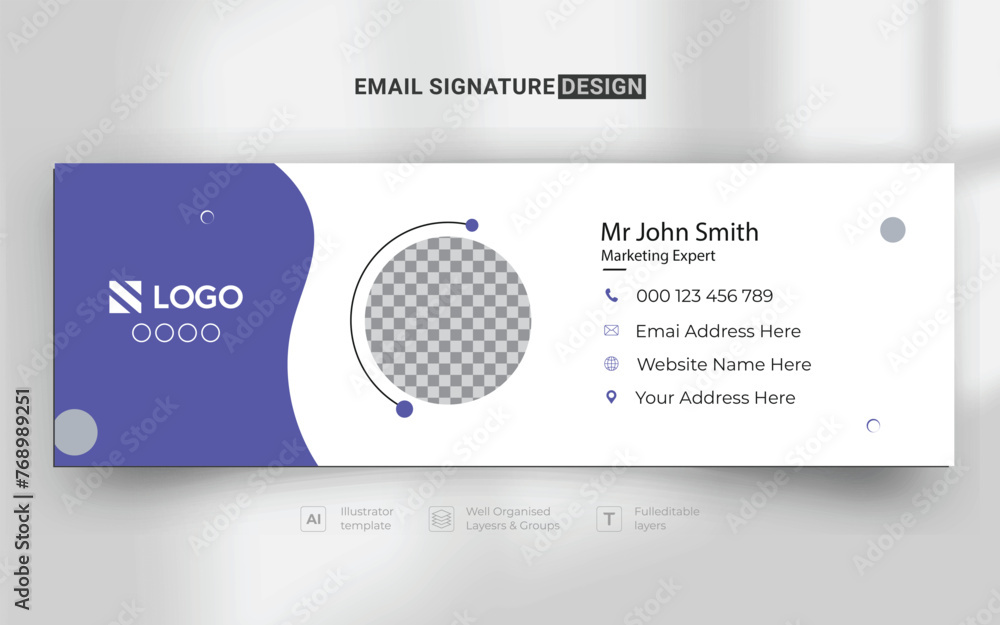 abstract clean corporate business email signature with very attractive ...