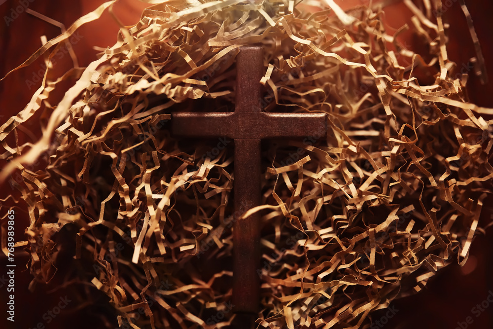 The cross of God in the rays of the sun. Background of religions jesus ...