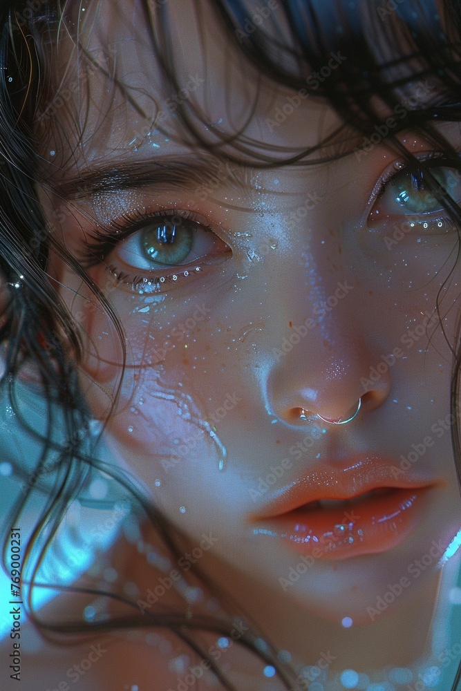 anime girl with the Gemini sign, In the animated spirit of a Gemini ...