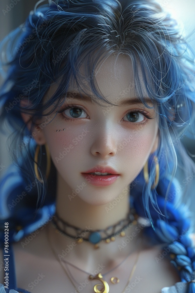 anime girl with the Gemini sign, In the animated spirit of a Gemini ...