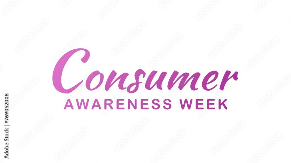 Consumer Awareness Week Text Animation. Great for Consumer Awareness ...