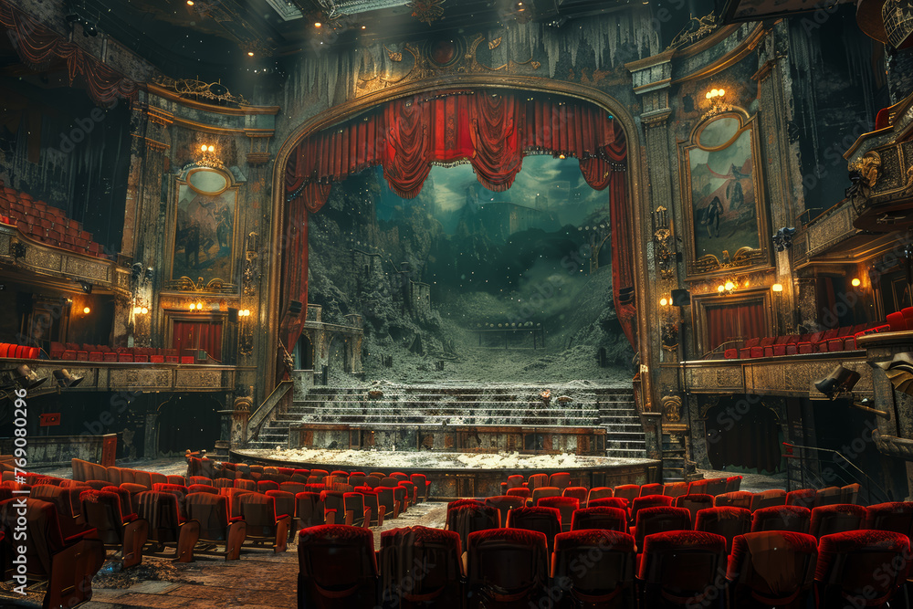 A historic theater staging Shakespearean plays alongside a cinema ...
