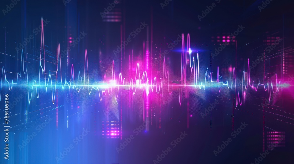 Sound wave . Dynamic vibration wallpaper.frequency modulation Stock ...