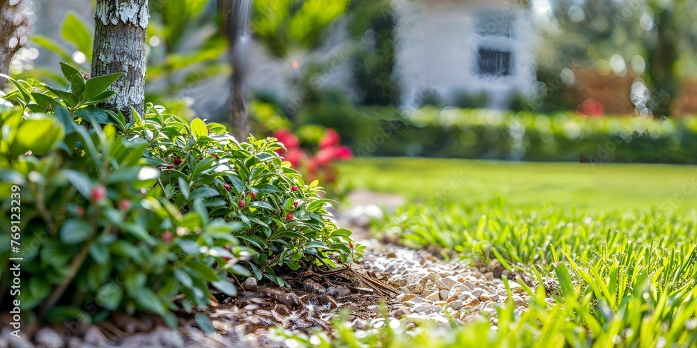 Nature's Beauty: A Lush Garden Filled with Diverse Plants Shining Under ...