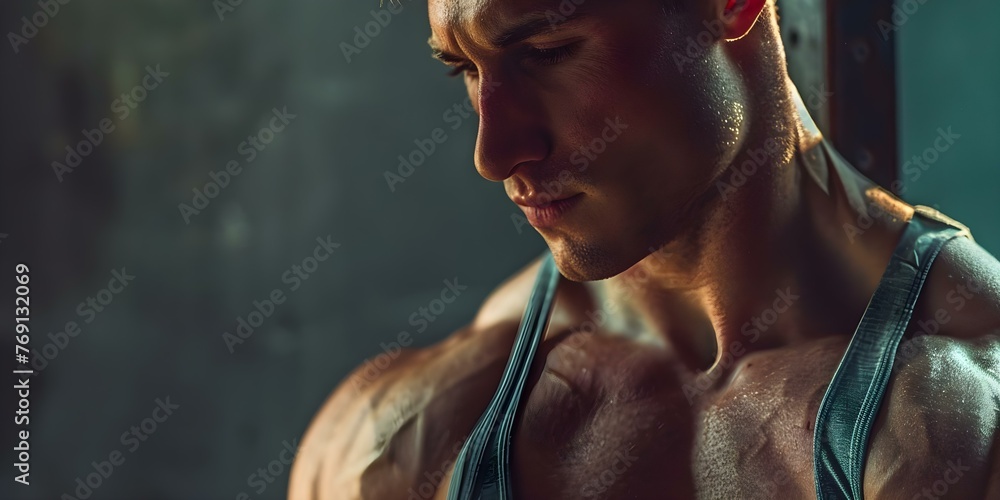 Close-Up Shot of a Muscular Arm Emphasizing Strength, Fitness, Exercise ...
