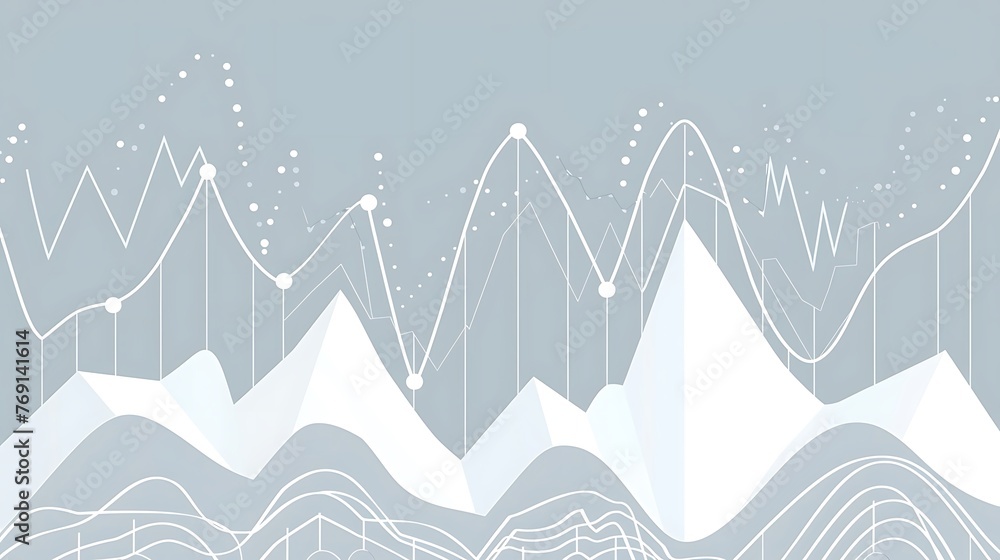 Business financial technical data graph chart, vector illustration ...