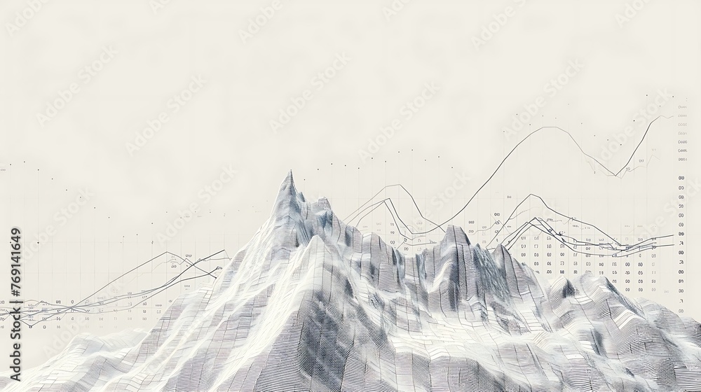 Business financial technical data graph chart, vector illustration ...