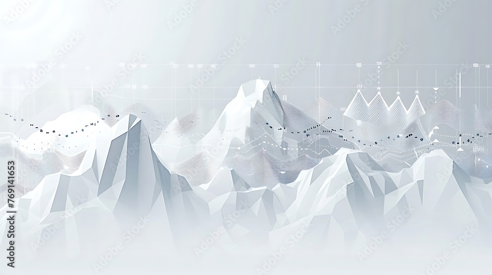 Business financial technical data graph chart, vector illustration ...
